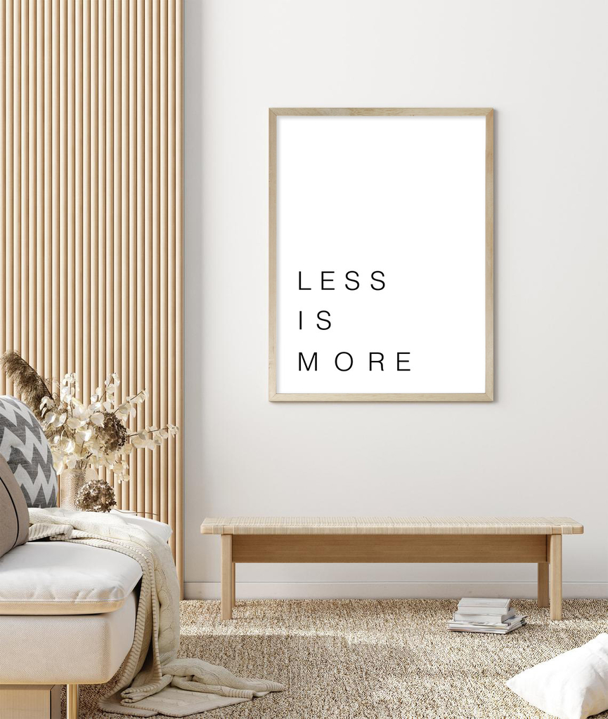 Cuadro frase Less is more - Comprar en DecoHouse