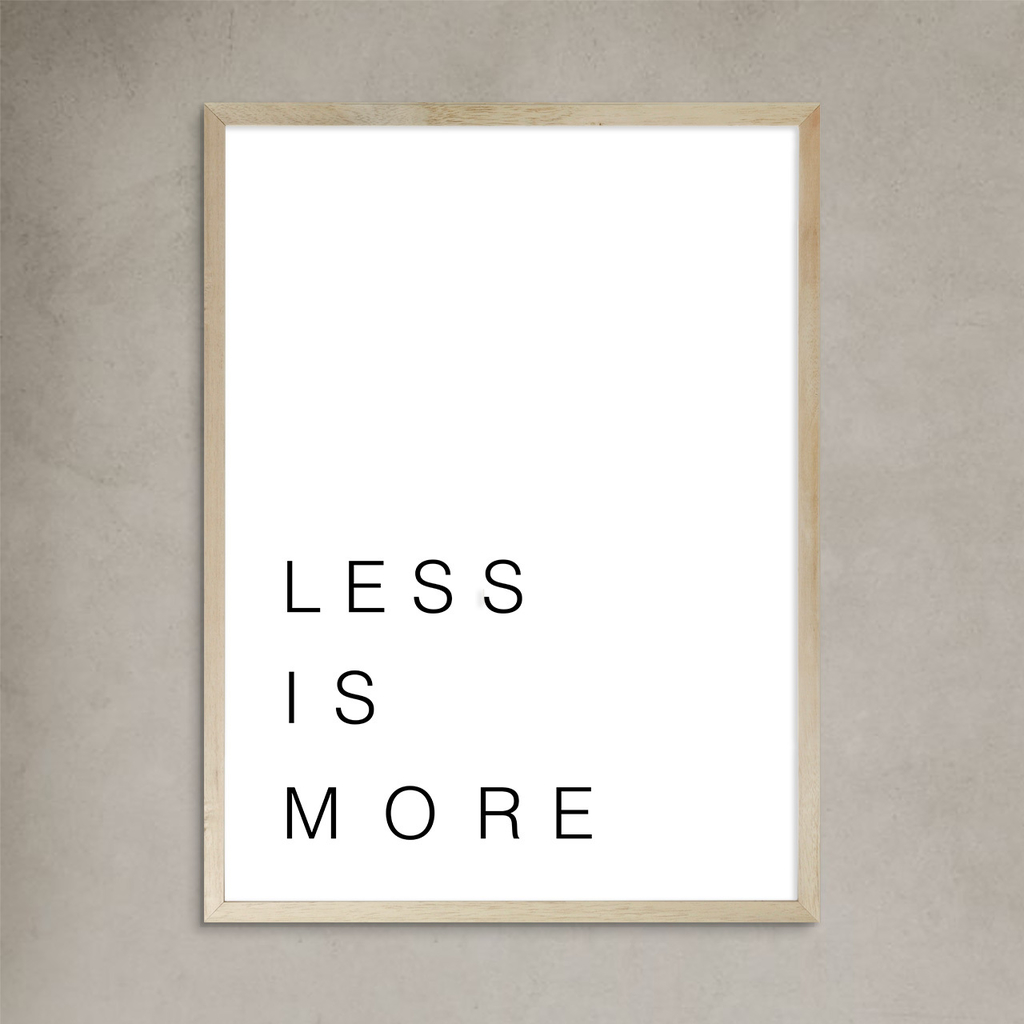 Cuadro frase Less is more - Comprar en DecoHouse