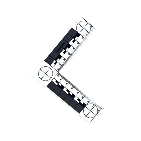 Testigo métrico plegable B/N reversible 15x30 cm