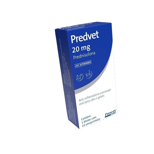 Predvet (Prednisolona) Anti-inflamatório e glicocorticoide 20mg C/10