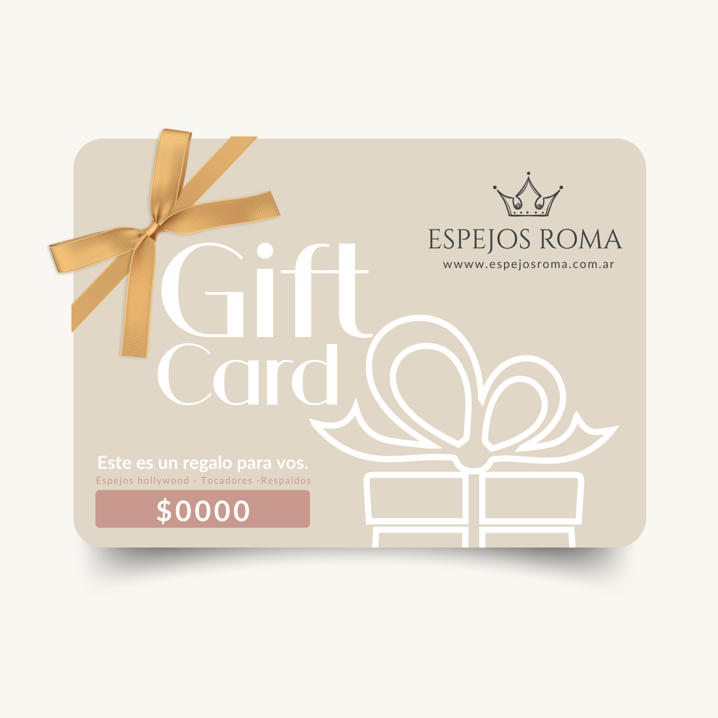 ESPEJOS ROMA | Términos y condiciones de tu giftcard