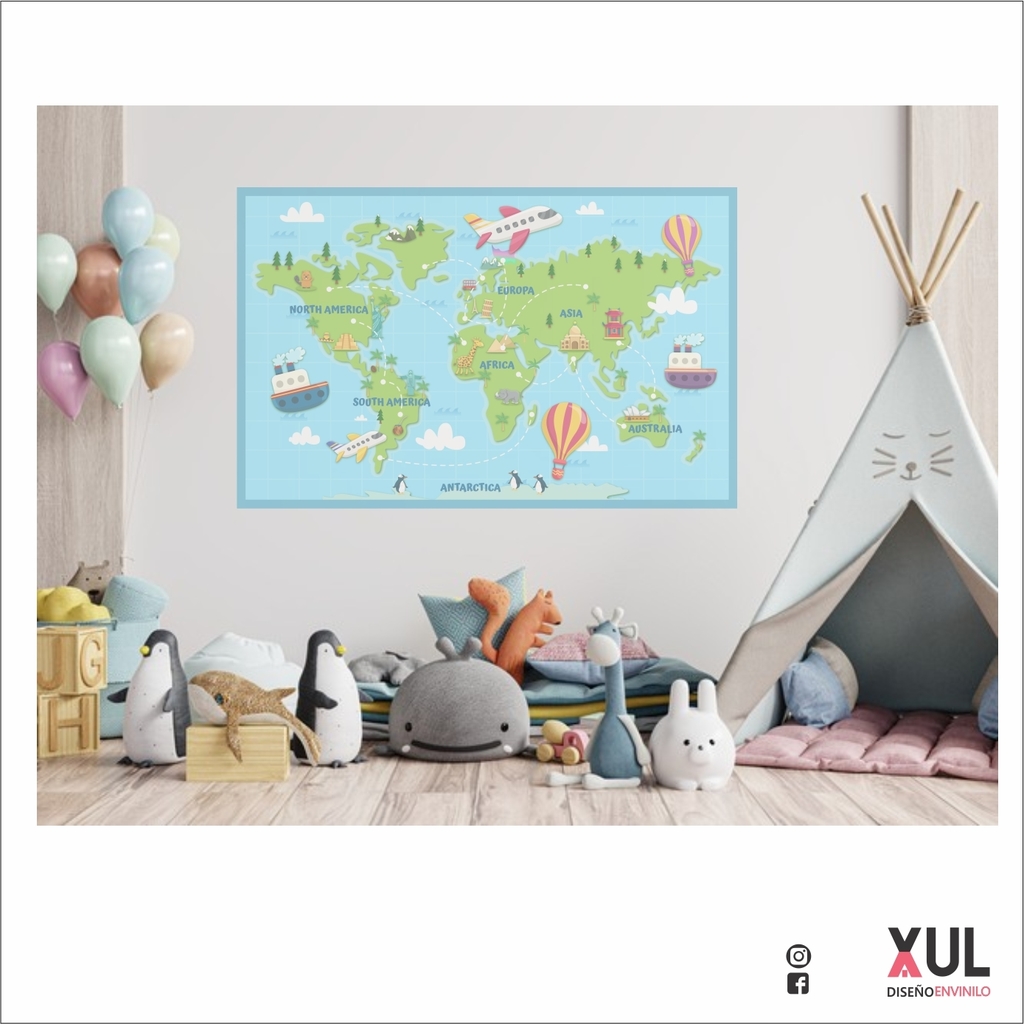 MAPA MUNDI ANIMADO - Comprar en Xul Vinilos