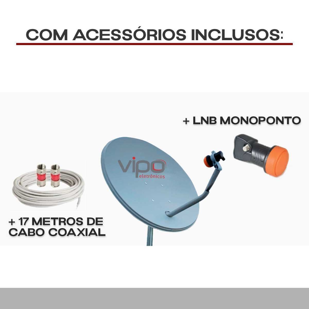 Mini Antena Receptor Parabólica RBS TV Globo regional sem mensalidade