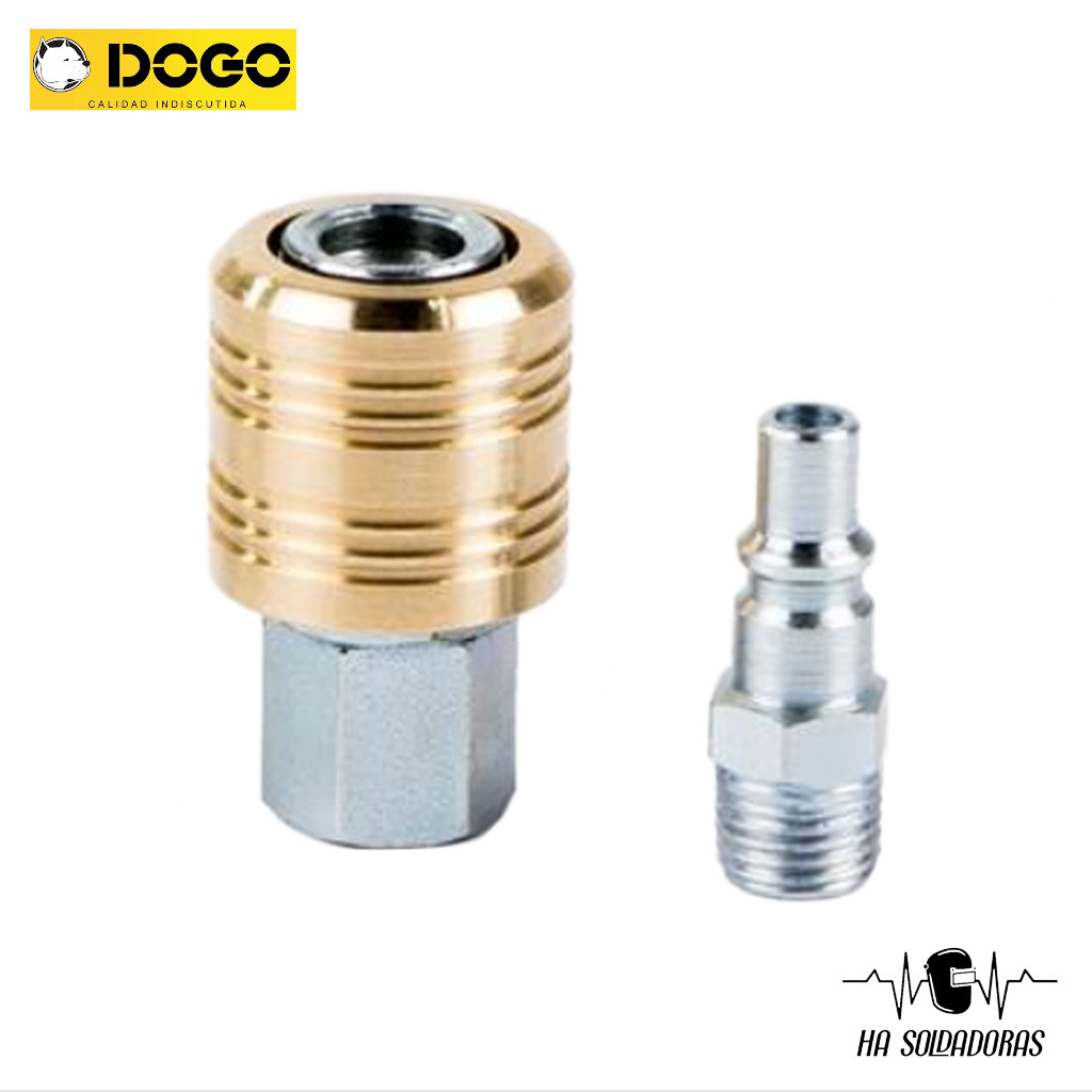 ACOPLE RAPIDO CON CAPUCHON DE BRONCE - HA SOLDADORAS