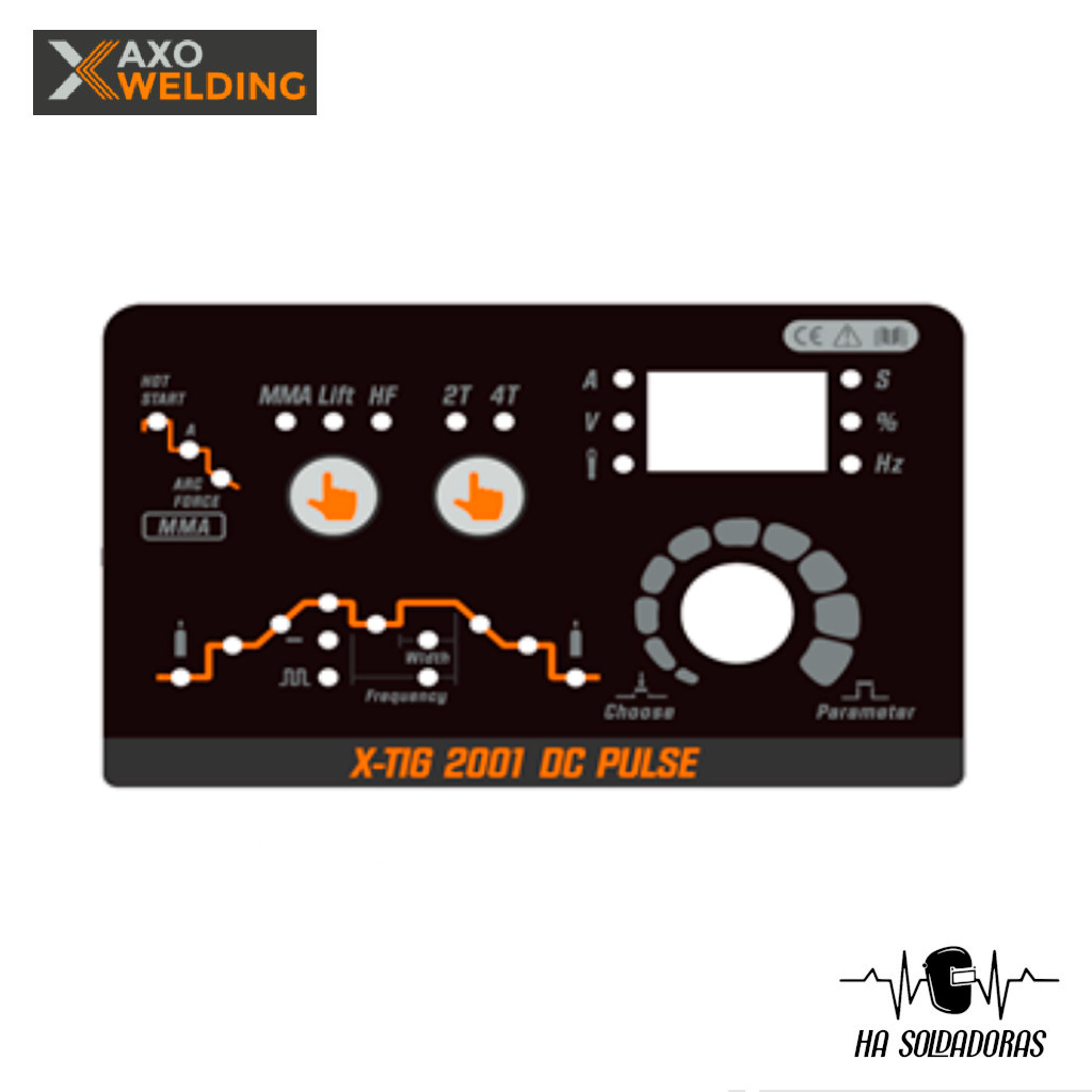 EQUIPO SOLDAR INVERTER AXO WELDING X-TIG 2001 DC PULSE - 200 AMP / MONOFASICO