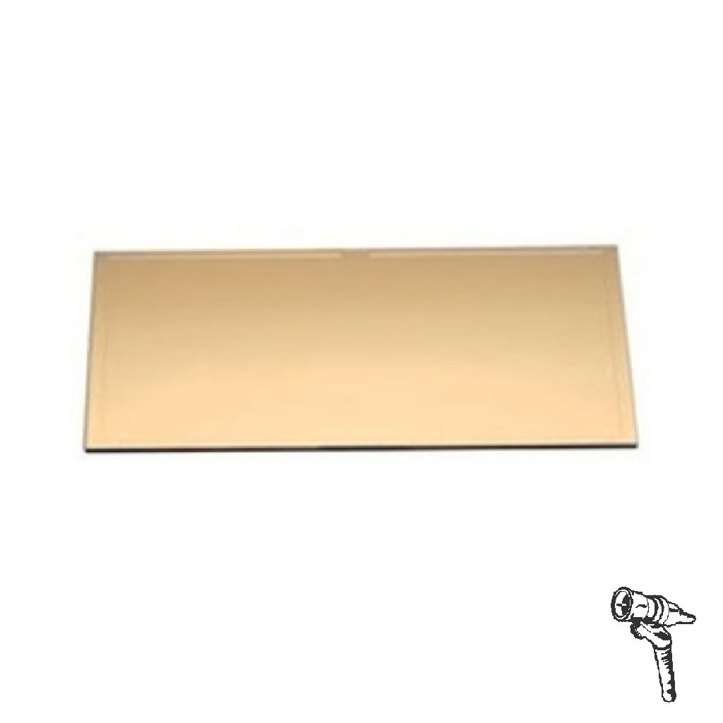 VIDRIO FILTRO PROTANE GOLD ESPEJADO RECTANGULAR PARA SOLDADURA 50X105MM