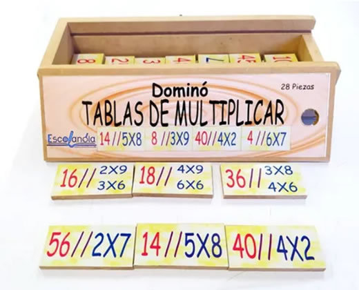 Domino tablas de multiplicar - LA EDUCADORA SHOP