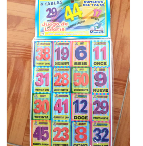 Loteria numeros 1 al 50 - Comprar en LA EDUCADORA SHOP