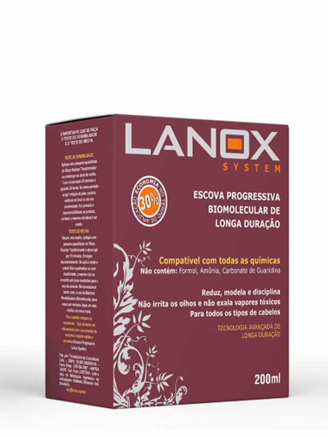Escova Progressiva Biomolecular Lanox 200ml