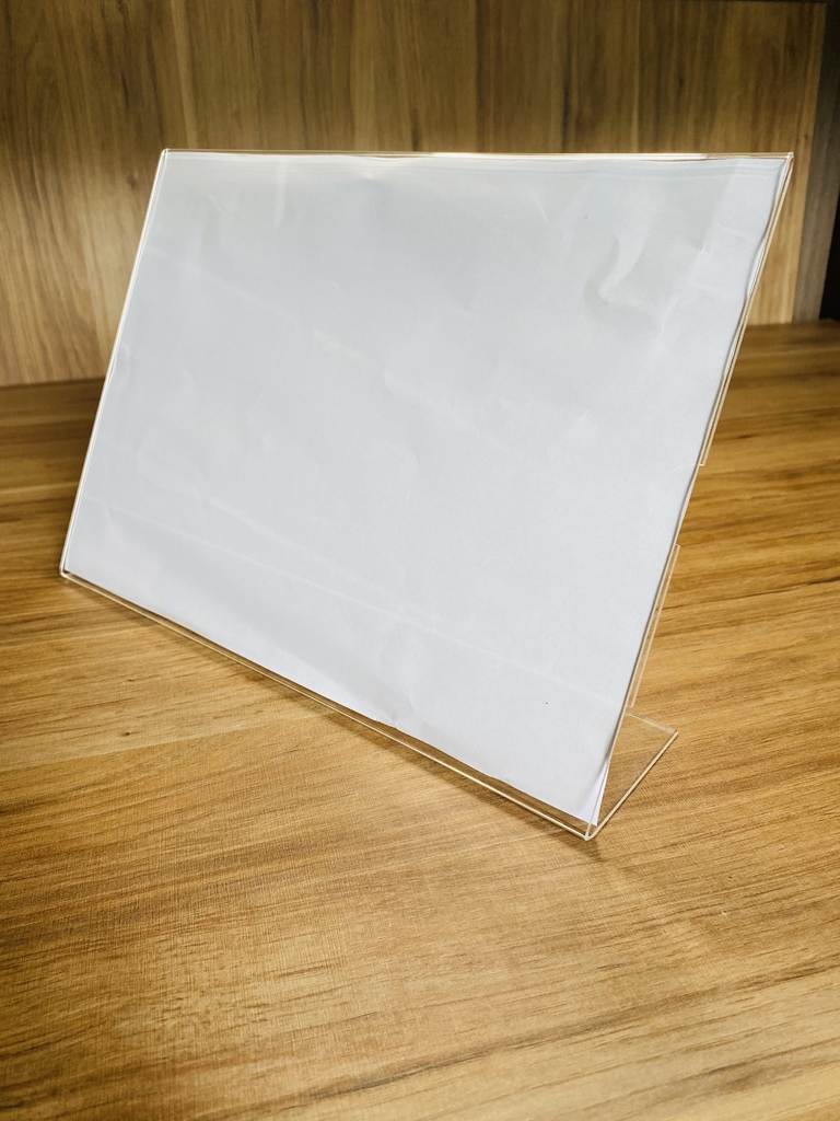 display de mesa a4, display de mesa acrilico a4, display mesa a4