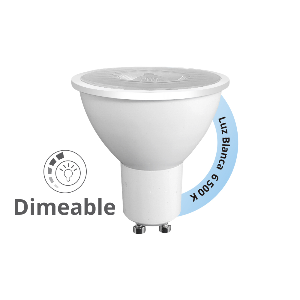 FOCO LED MR16 7W 120V GU10 DIMEABLE / ATENUABLE 6500K LUZ FRIA, PHILCO