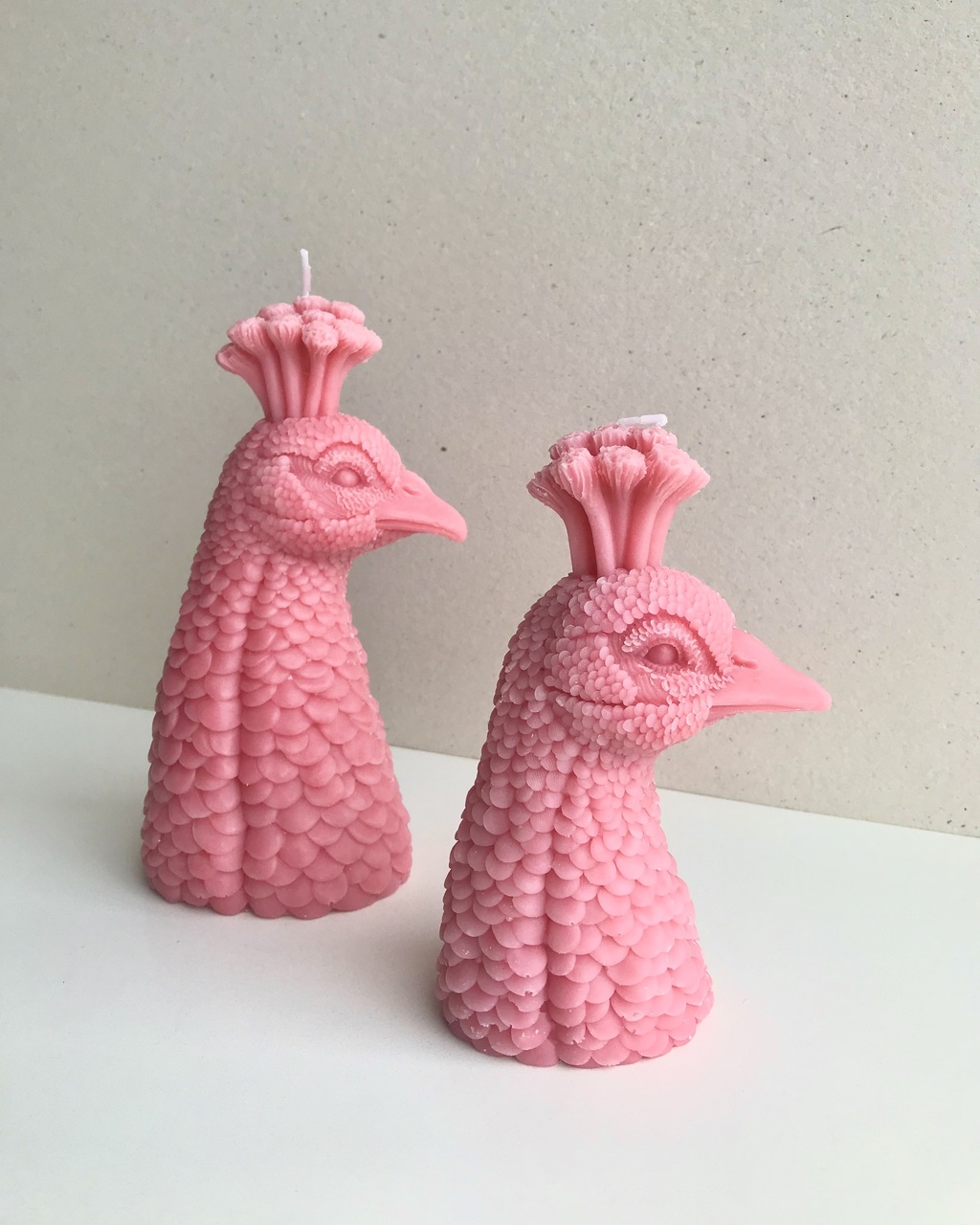 Vela Decorativa em Formato de Pavão Rosa - Toque Decor