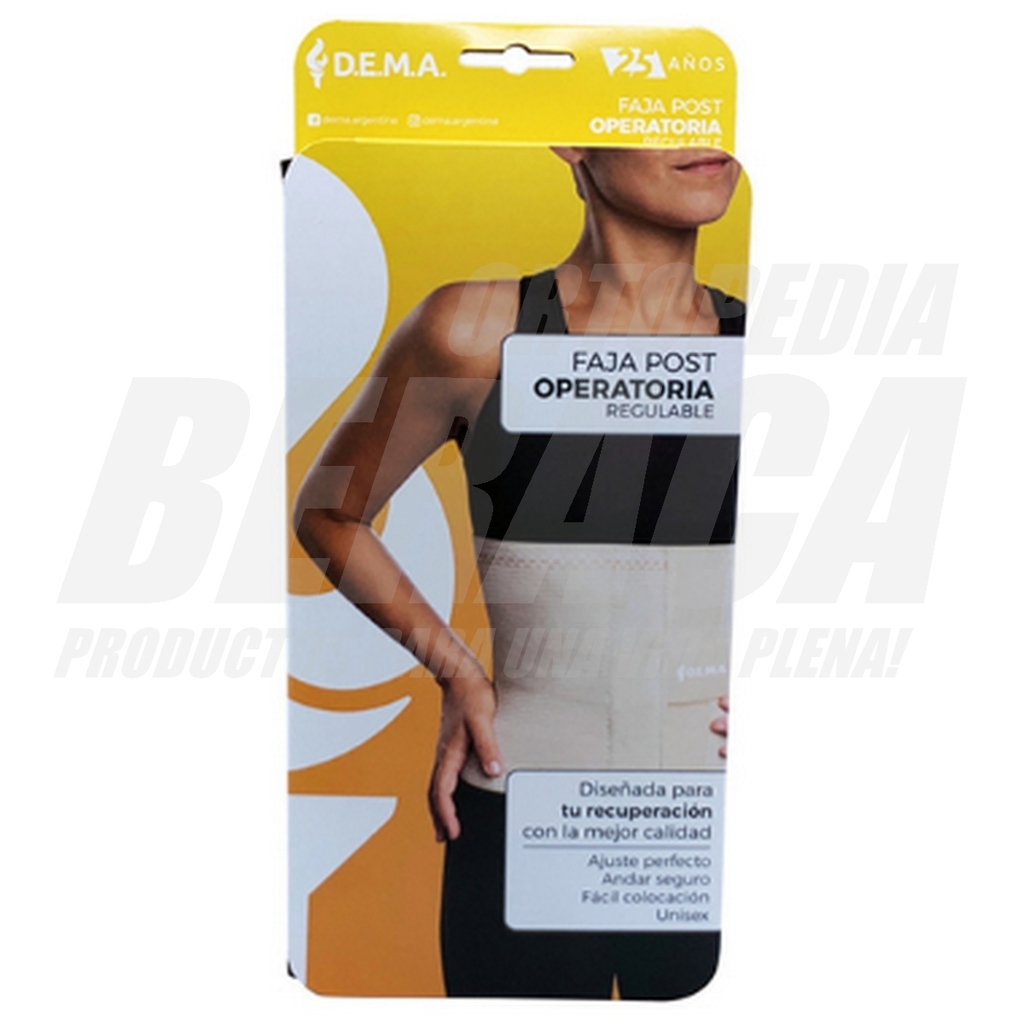 FAJA POST OPERATORIA / POST QUIRURGICA REGULABLE | Unisex