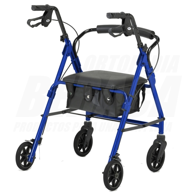 Andador ROLLATOR de ALUMINIO con 2 RUEDAS y ASIENTO - Color: VERDE ...