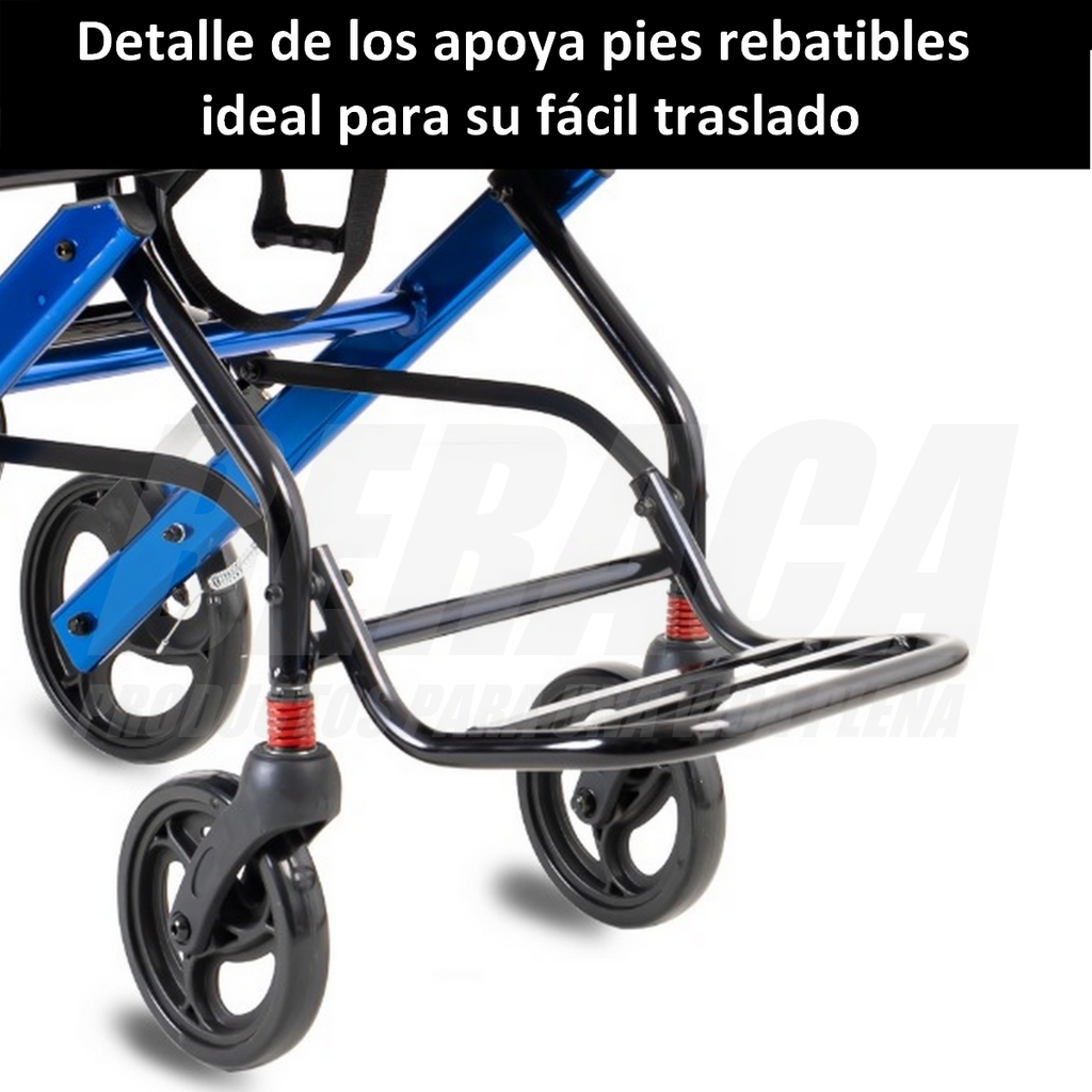 Silla de Ruedas VOYAGER de TRANSPORTE / PASEO Ultra Compacta y Liviana ...
