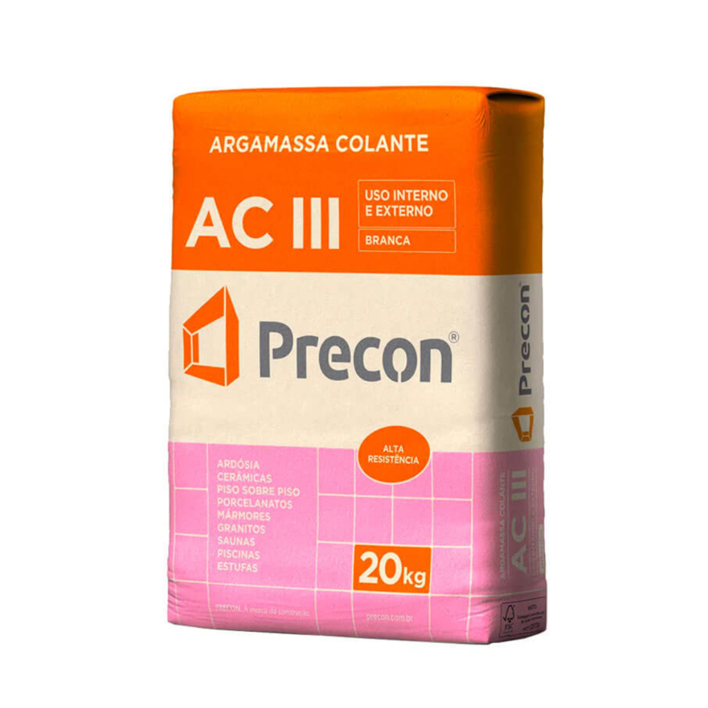 ARGAMASSA PRECON ACIII BRANCA 20KG - Casa Falci