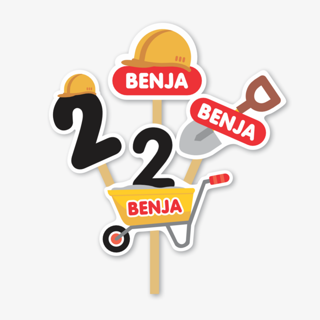 Topper Comida OBRA con forma x15 - Comprar en tiendaPip