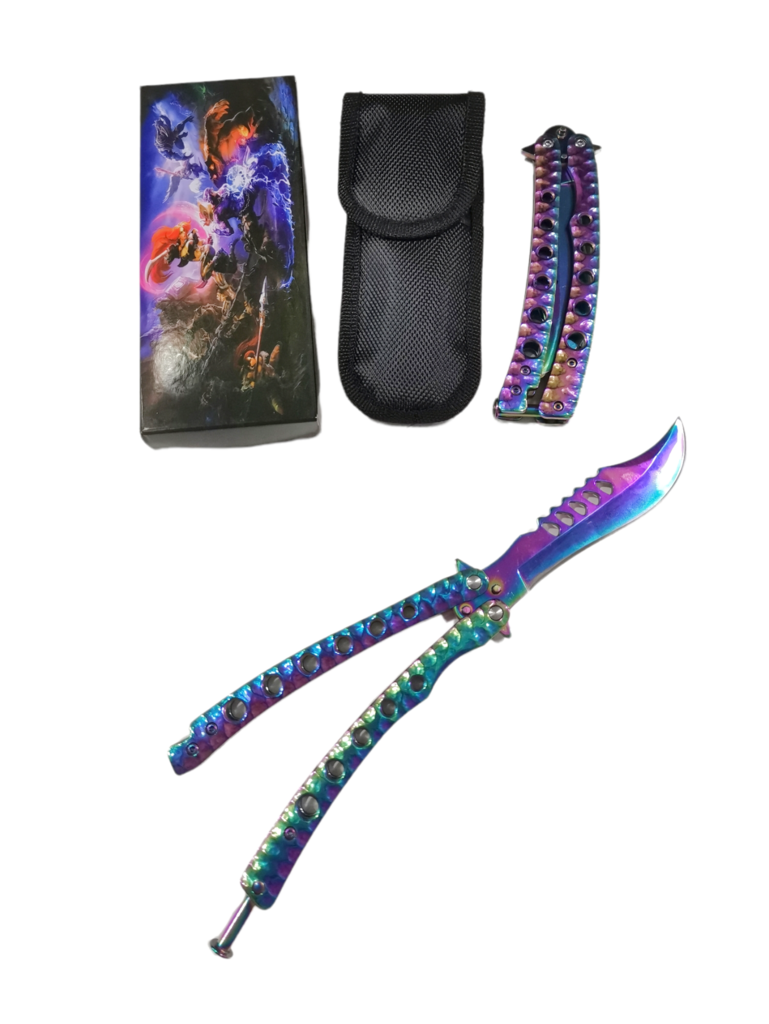 NAVAJA CUCHILLO MARIPOSA TORNASOLADO - MING Mayorista