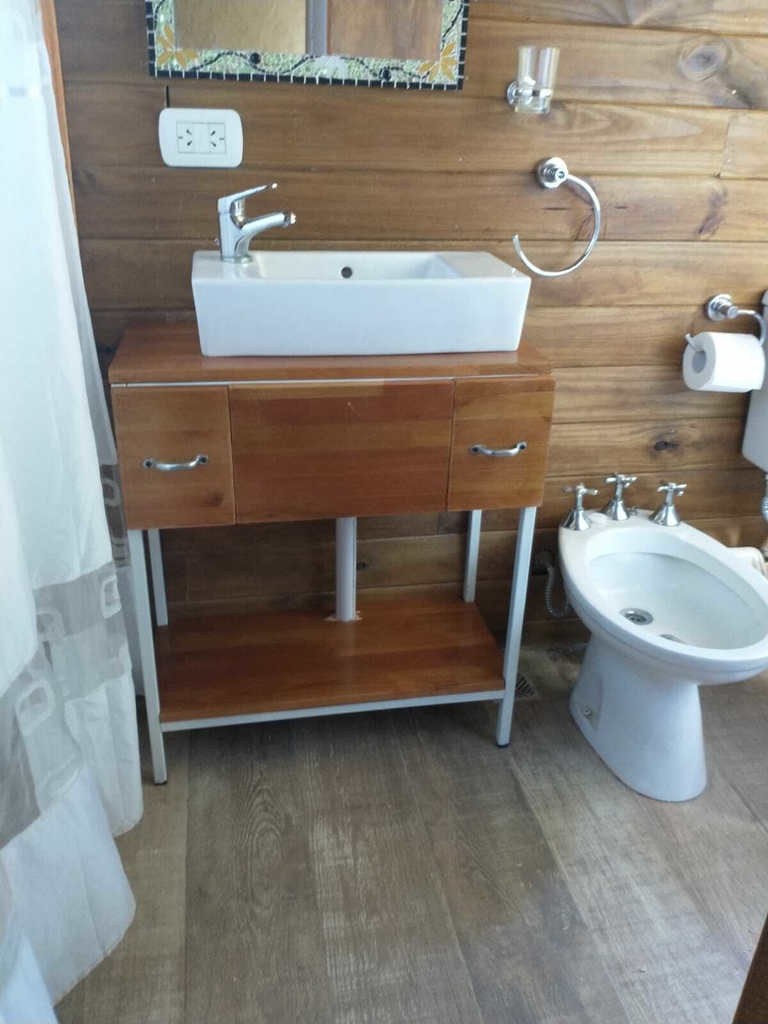 Vanitory Moderno estilo industrial Hierro y madera