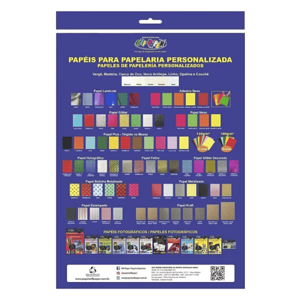 Papel Opaline A4 240g 50fls Off Paper Branco