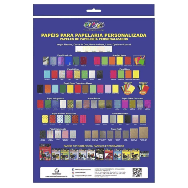Papel Opaline A4 180g 50fls Off Paper Branco