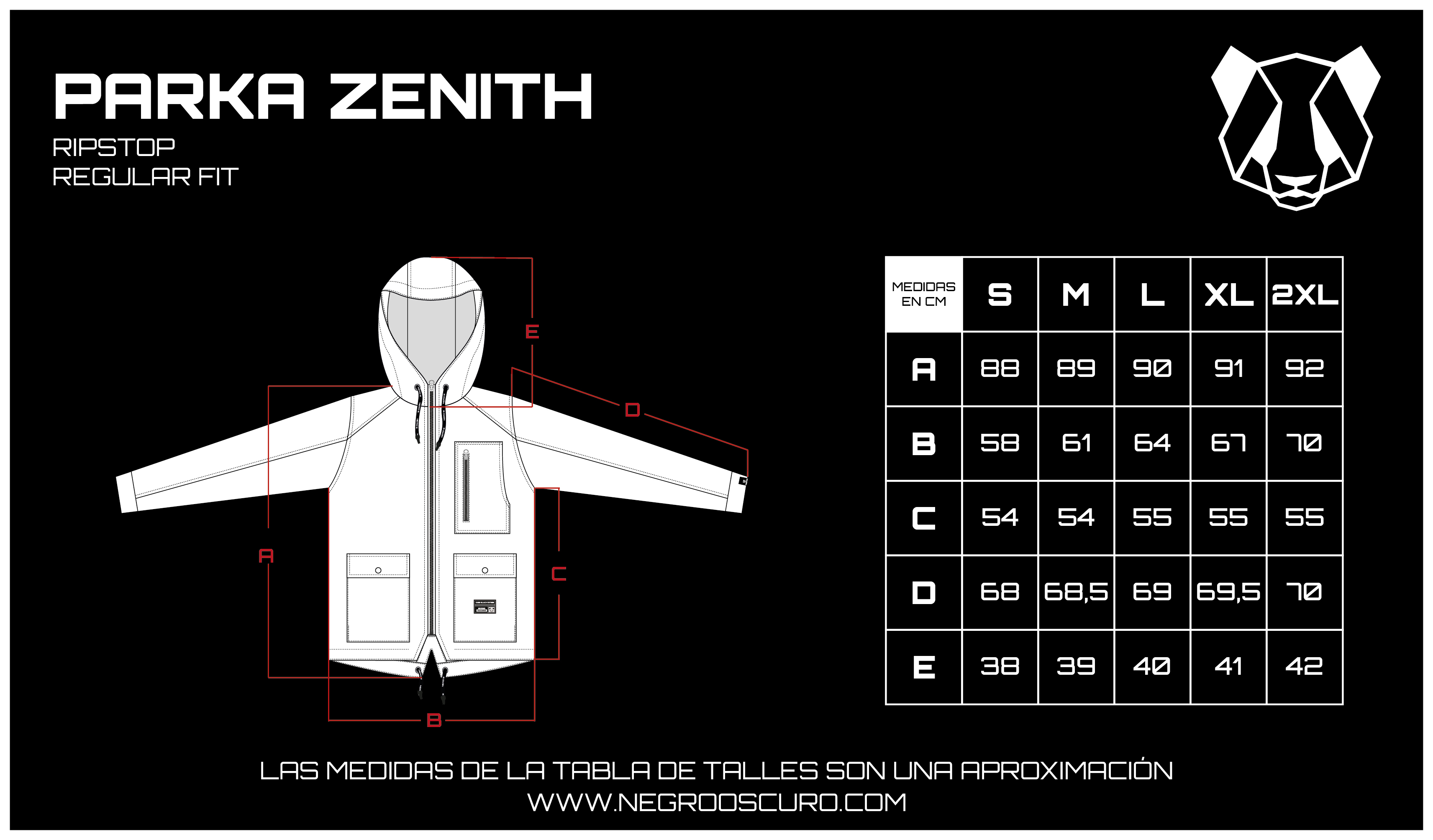 Parka Zenith Negra: Estilo Tech Wear Ideal