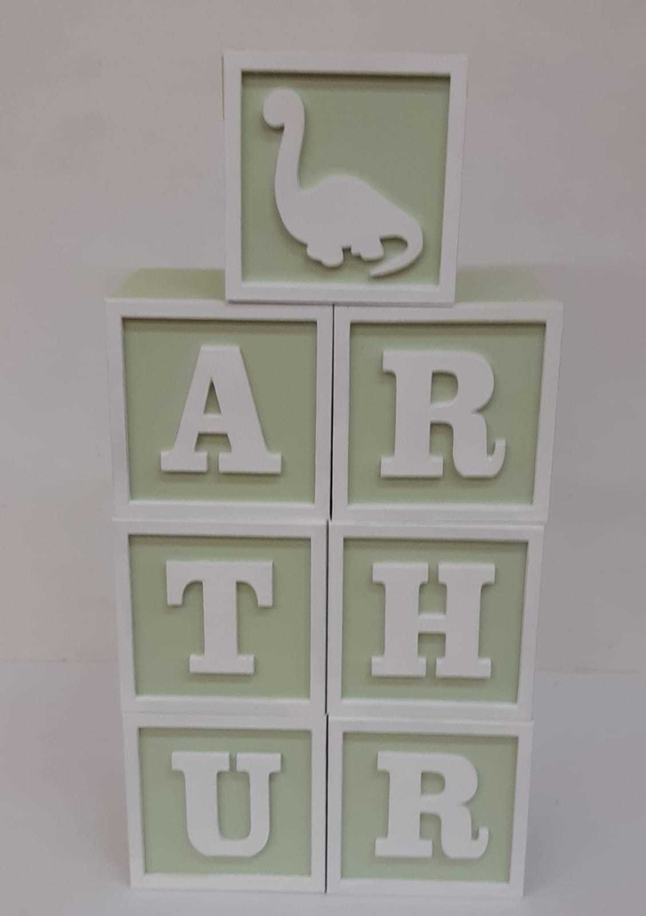 Cubo Letras - Personalizado - Roarts Artesanatos