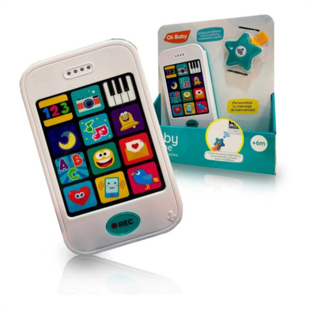 Celular Táctil Didáctico Ok Baby +6M - papalotebebes