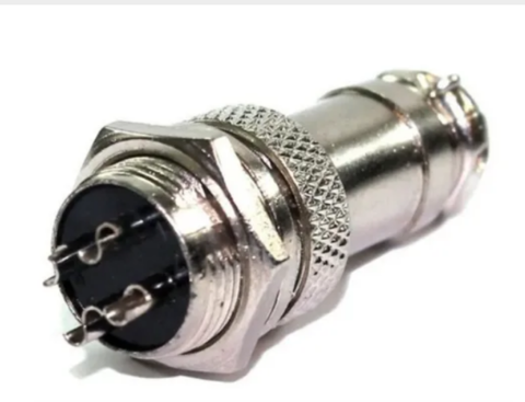 CONECTOR MIKE 4 PINOS MACHO E FEMEA