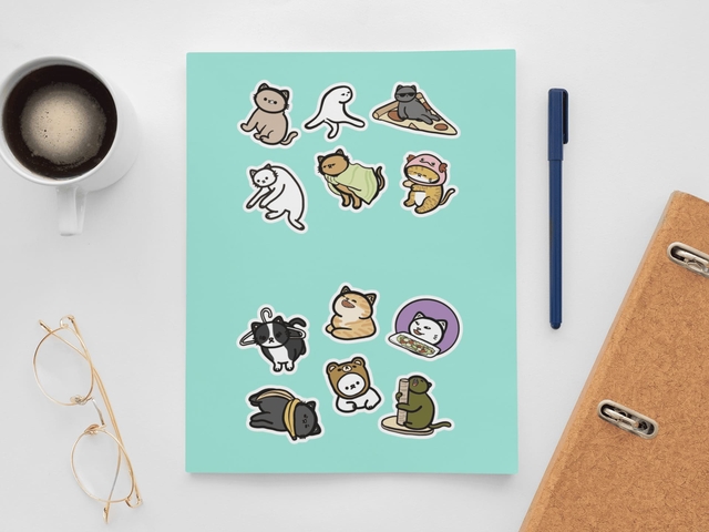 Stickers de gatitos y memes de BaconCats