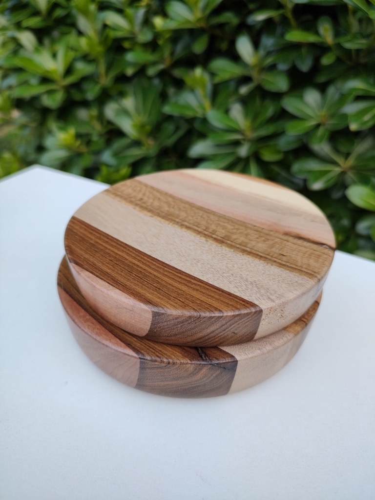 Se de Coasters Line Grain - DM Diseños en Madera