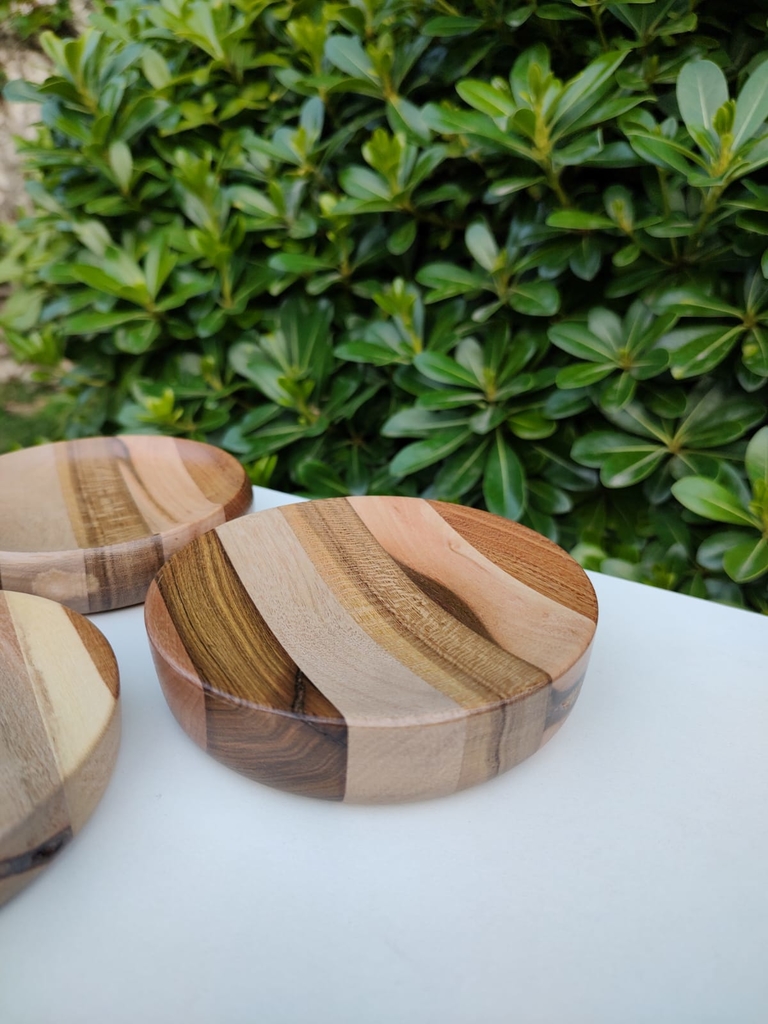 Se de Coasters Line Grain - DM Diseños en Madera