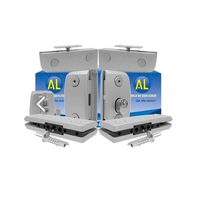 Kit 08 Porta dupla pivotante AL - Cruz Comercial