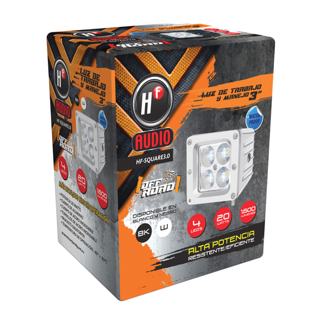 HF-SQUARE3.0W Luz De Trabajo Y Manejo 3" Waterproof 4 LEDS