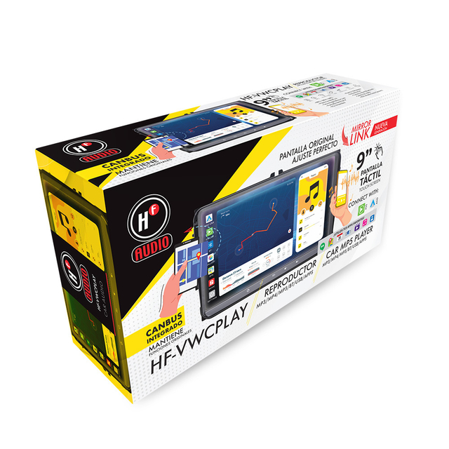 HF-VWCPLAY Reproductor Pantalla Táctil 9" MP5, MP4, MP3, USB, BT, APPS