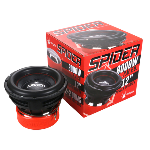 SR-SPIDER Subwoofer 12" Doble Bobina 8000 W 2+2 OHMS