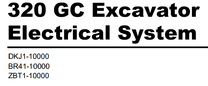 MANUAL DIAGRAMAS escavadeira cat 320 gc / 320gc