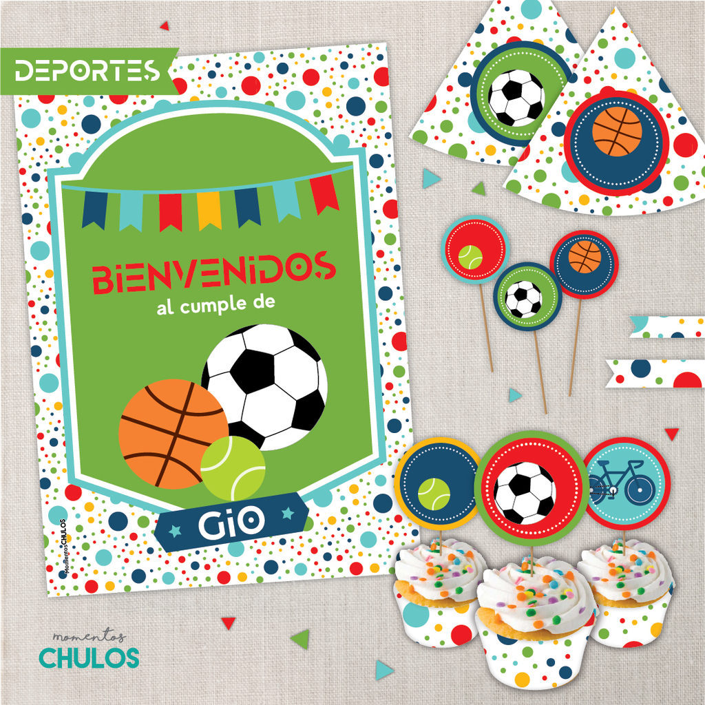 Kit Imprimible DEPORTES - Comprar en Momentos CHULOS