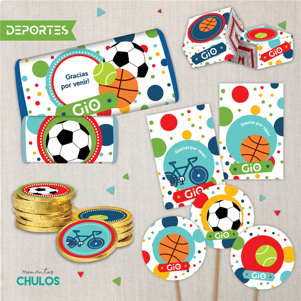 Kit Imprimible DEPORTES - Comprar en Momentos CHULOS