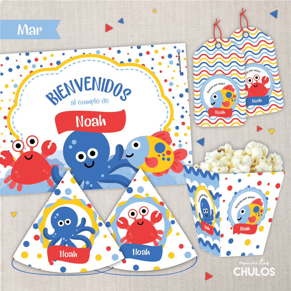 KIT IMPRIMIBLE MAR archivo pdf personalizado