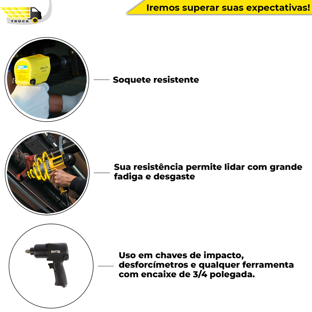 SOQUETE DE IMPÁCTO 1 POLEGADA MÉDIO CH 35MM