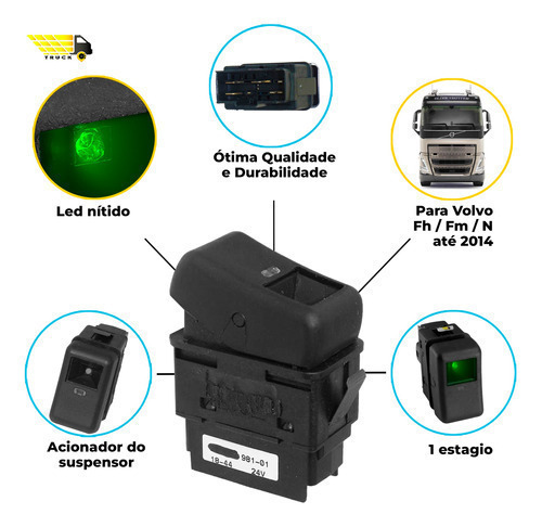 BOTÃO INTERRUPTOR FAROL FH FM NH 8157751