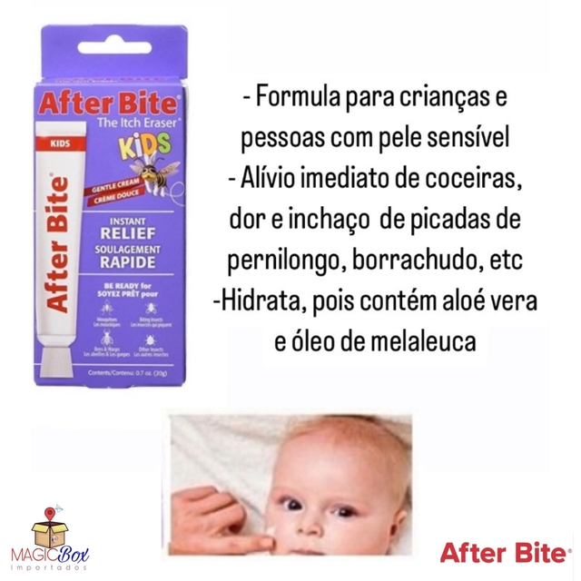 Pomada After Bite Kids alívio imediado contra picadas de insetos