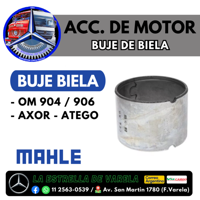 MAHLE - MOTOR - BUJE DE BIELA - OM 904 / OM 906 - AXOR - ATEGO
