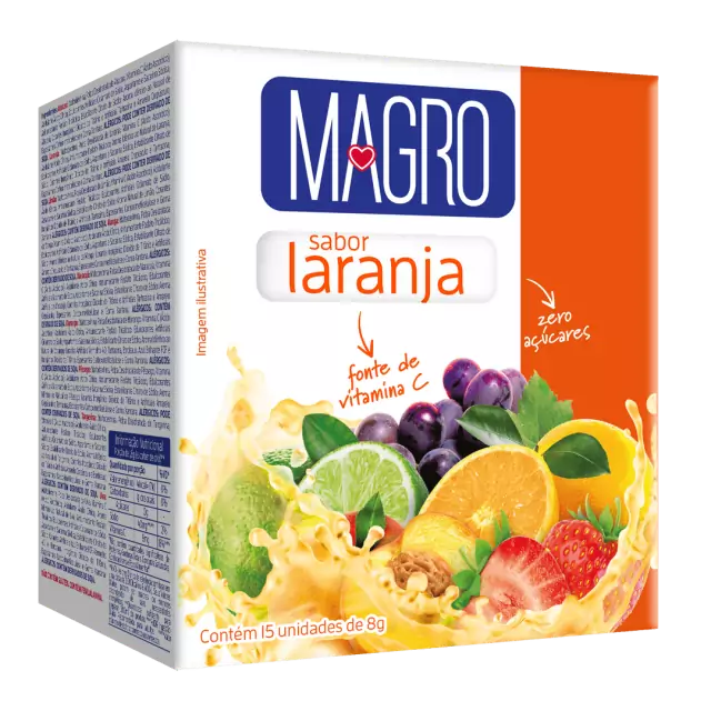 Refresco Magro Sabor Laranja S/ Açúcar 15 Sachê De 8g Cada - Lightsweet