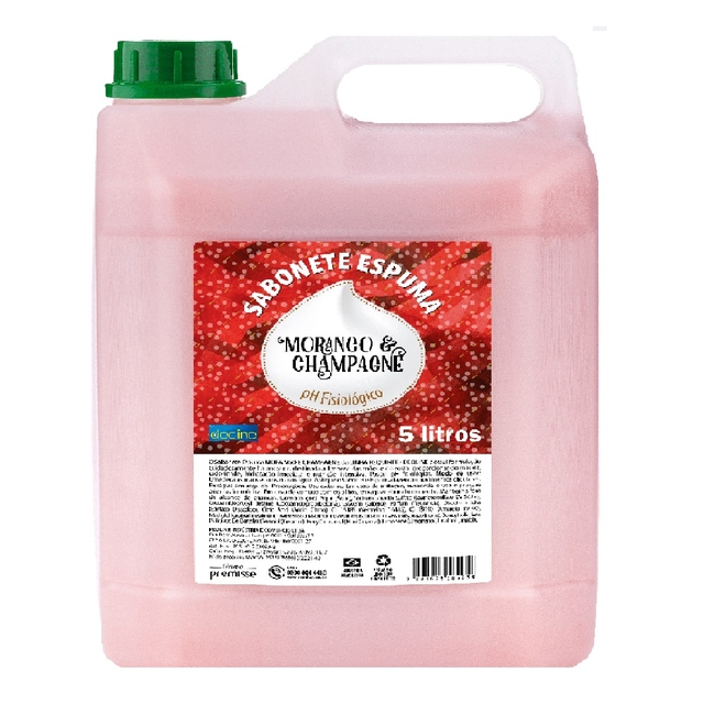 SABONETE LIQUIDO 5 LITROS MORANGO E CHAMPANHE DEOLINE