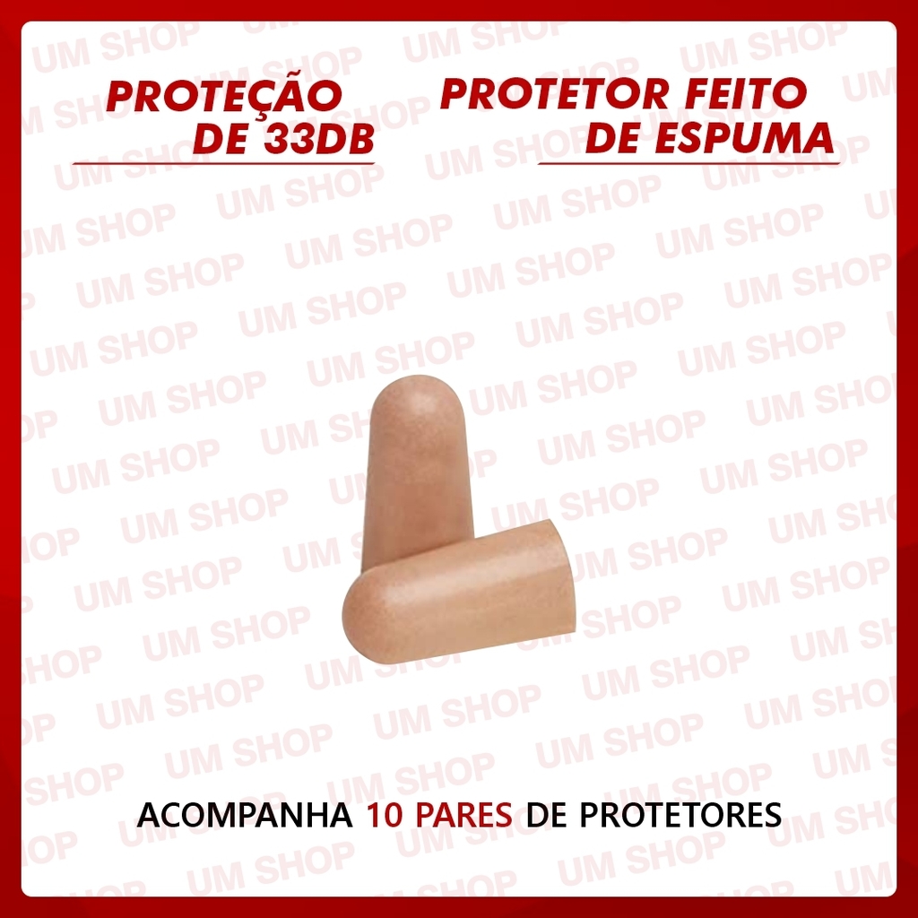 Protetor Auricular Espuma Macks Ultra Soft Foam 33dB 50 Pares