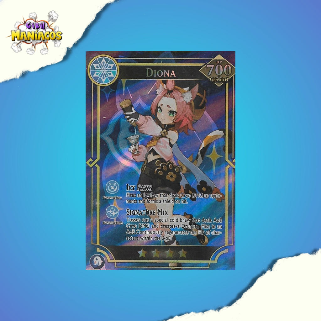 Card Genshin Impact - BP Diona BP 700 - Gibi Maniacos