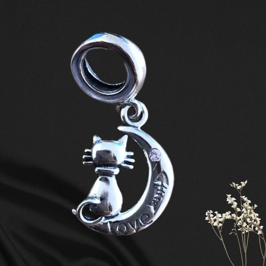 Charm de Gato Luna de Plata