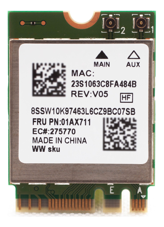 PLACA DE REDE WIRELESS LITEON RTL 8822BE M2 WLAN - REEMBALADO